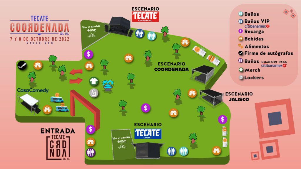 Tecate Coordenada 2022 – Mapa, Horarios, Estacionamiento, App y Actividades - Rutas Alternas